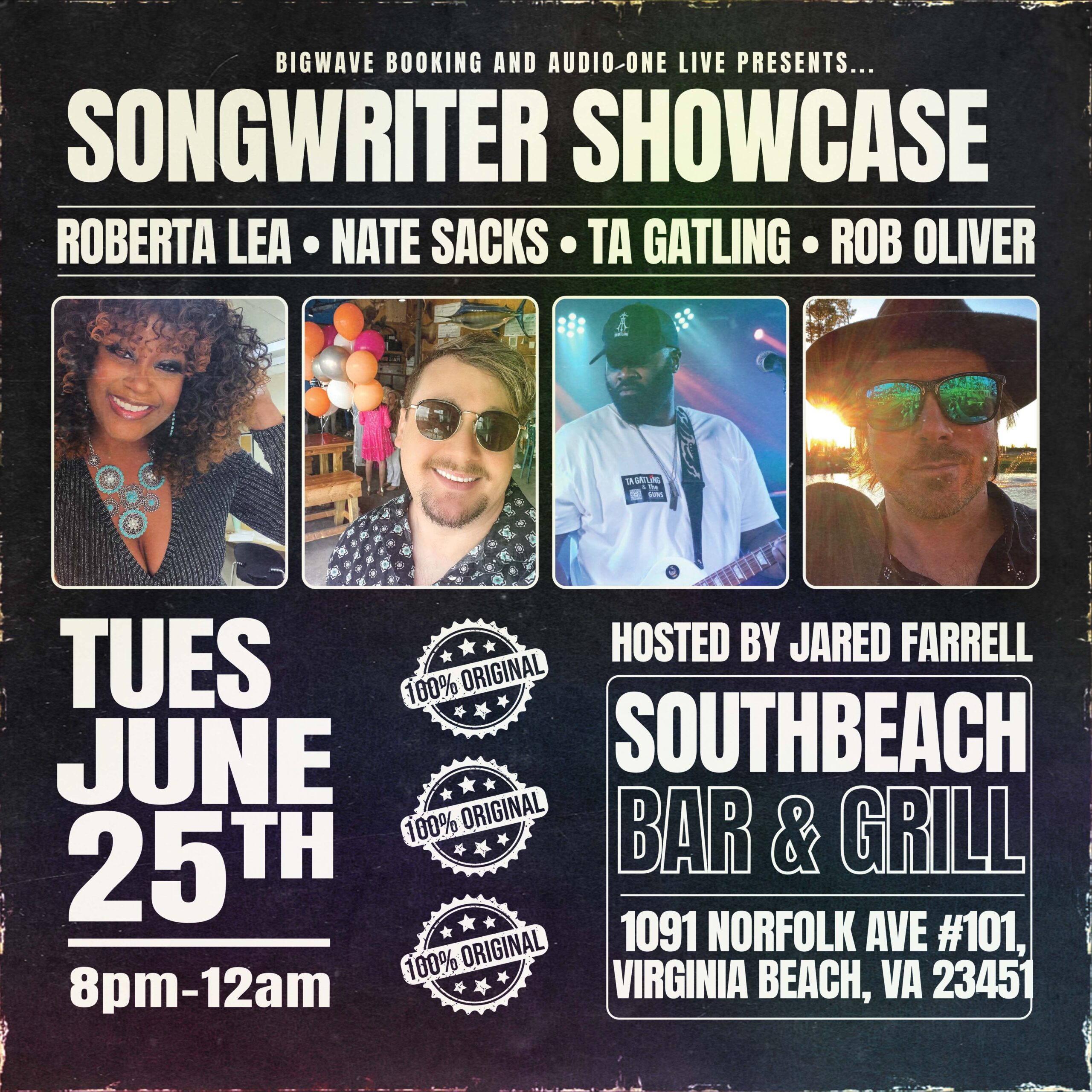Singer Songwriter Showcase W/ Jared Farrell at South Beach Grill ...